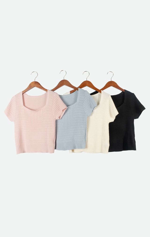 maple - 針織短袖上衣 - 187635