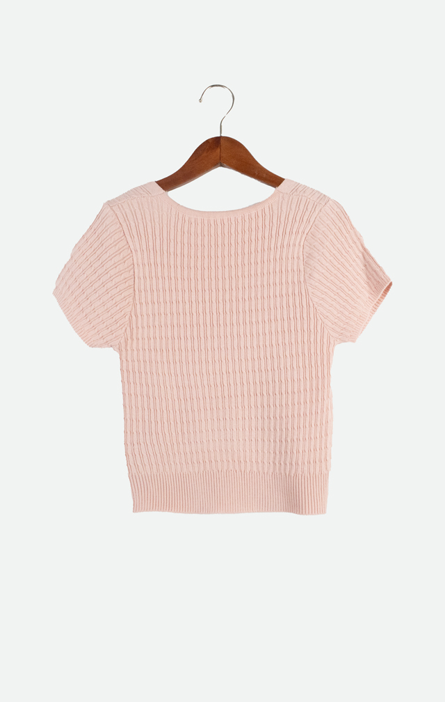 maple - 針織短袖上衣 - 187635