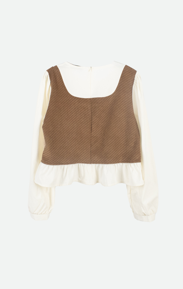 maple - 氣質斯文背心上衣 - 877173